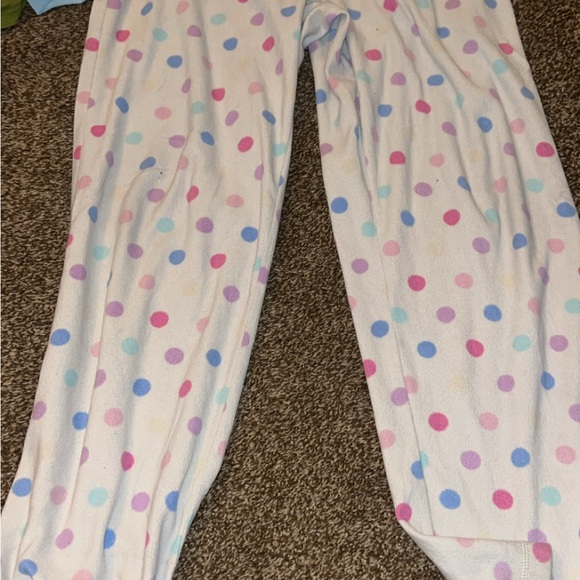 Other | Playful White And Pink Polka Dot Pajama Bottoms | Poshmark